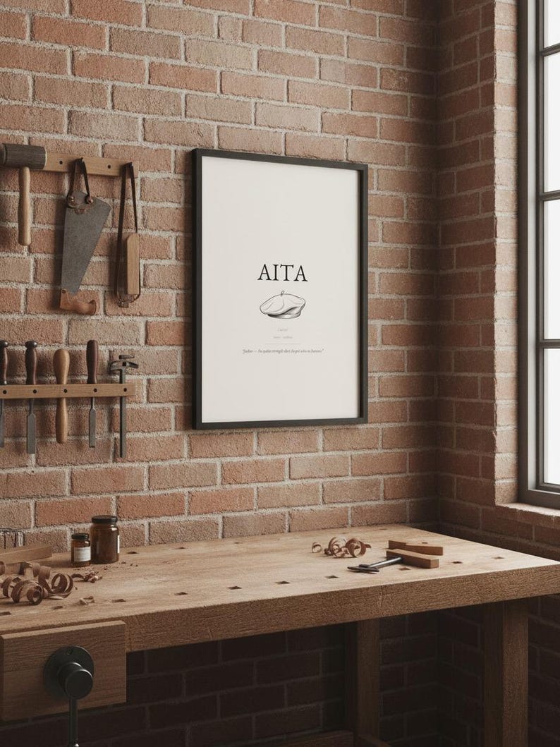 Aita Basque Word Print | 3 Versions Included | Father's Day Gift ...