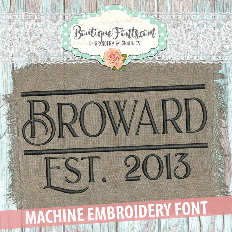 August Font Embroidery - Etsy