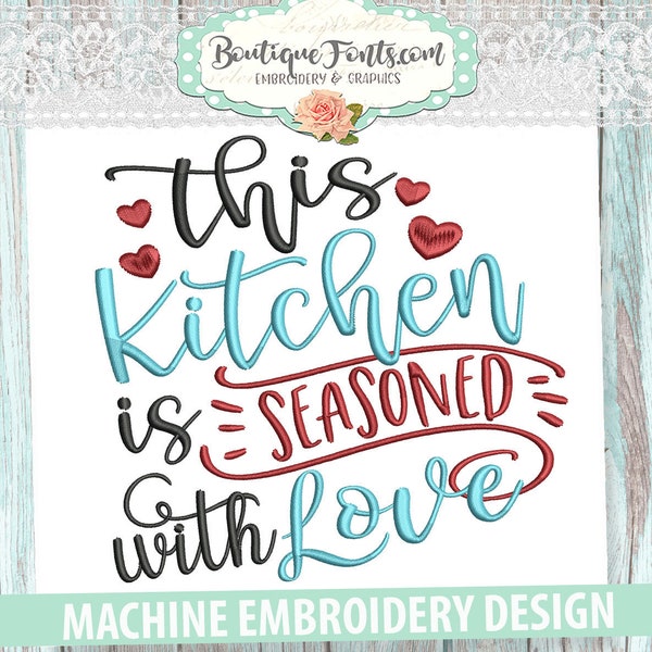 Kitchen Machine Embroidery Design - Etsy