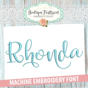 Rhonda Machine Embroidery Font Set - Instant Download - Etsy