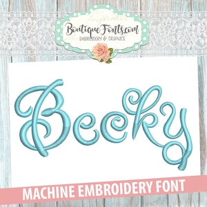 Becky Machine Embroidery Font Set - Instant Download - Etsy