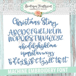 Christmas Story Machine Embroidery Font Set - Instant Download - Etsy