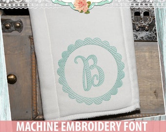Heirloom Monogram Embroidery Font Set Instant Download | Etsy