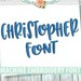 Christopher Machine Embroidery Font INSTANT DOWNLOAD | Etsy