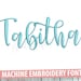 Tabitha Script Font Machine Embroidery Font Set - Instant Download - Etsy