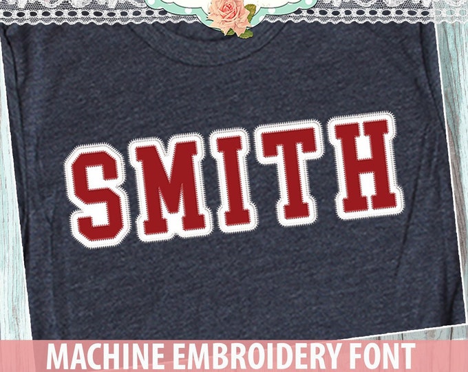 No. 20 Double Applique Monogram Font Embroidery Designs (4x4) INSTANT ...