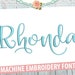 Rhonda Machine Embroidery Font Set Instant Download - Etsy
