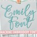 Emily Machine Embroidery Font - INSTANT DOWNLOAD - Etsy