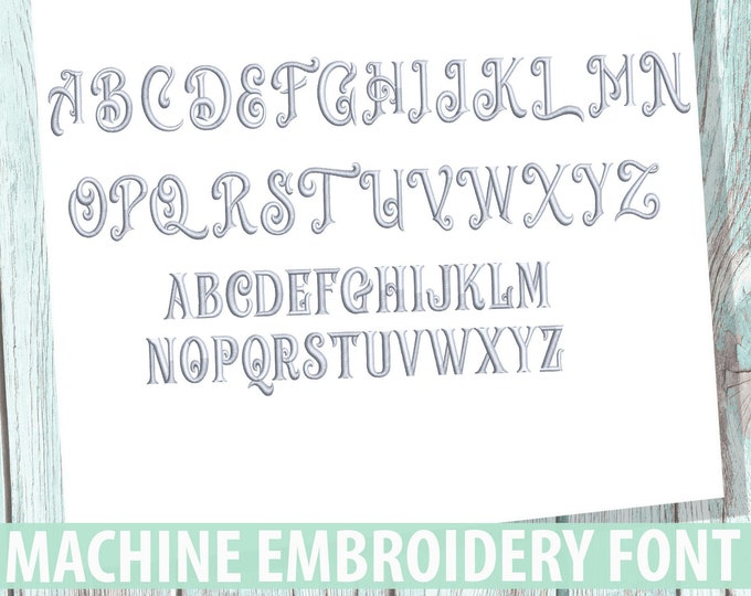 Victorian Scroll Font Machine Embroidery Font Set - Instant Download - Etsy