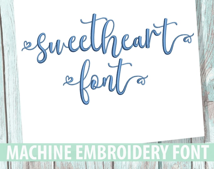 Baby Blue Script Font Machine Embroidery Font Set Instant Download - Etsy