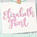 Elizabeth Machine Embroidery Font - INSTANT DOWNLOAD - Etsy