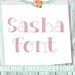 Sasha Sketch Font Machine Embroidery Font Set - Instant Download - Etsy