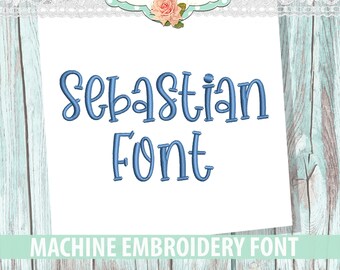 Baby Blue Script Font Machine Embroidery Font Set - Instant Download - Etsy