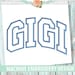 DIGITAL DOWNLOAD EMBROIDERY - Gigi With Heart Cursive - 4x4 5x7 7x5 ...