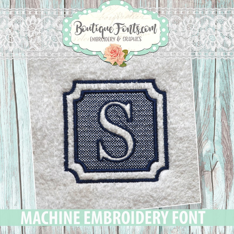 Embroidered Embossed Fonts - Etsy