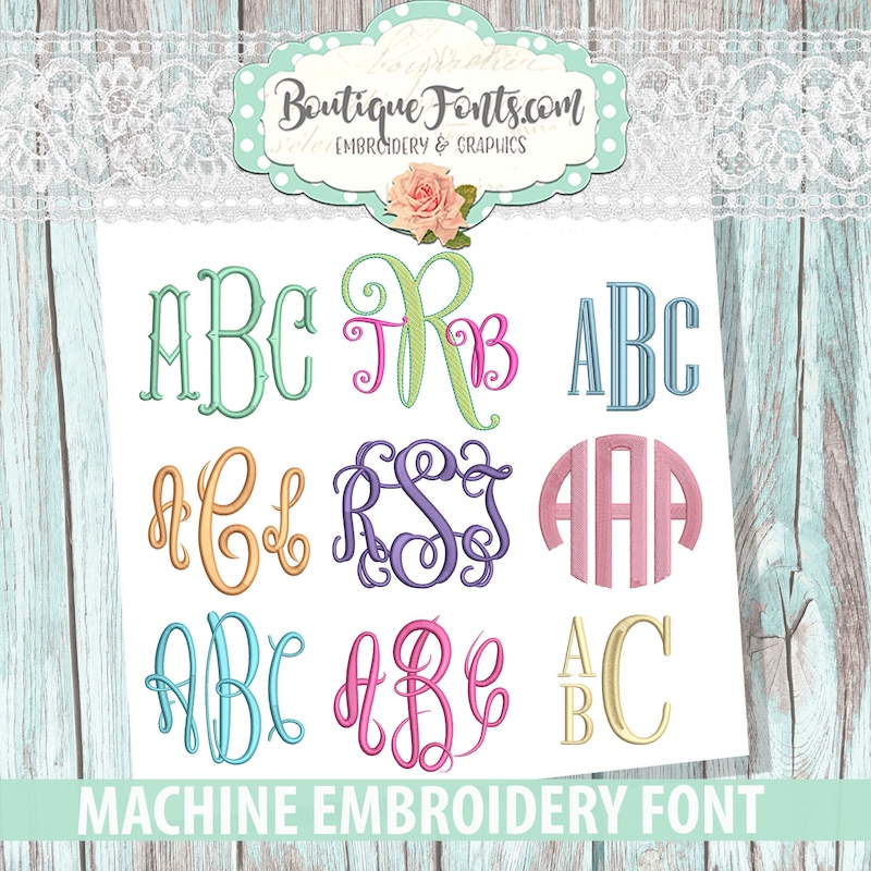 Embroidery Fonts - Etsy