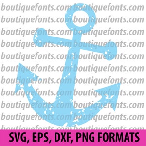 Distressed Anchor SVG Cut File - Instant Download - Etsy