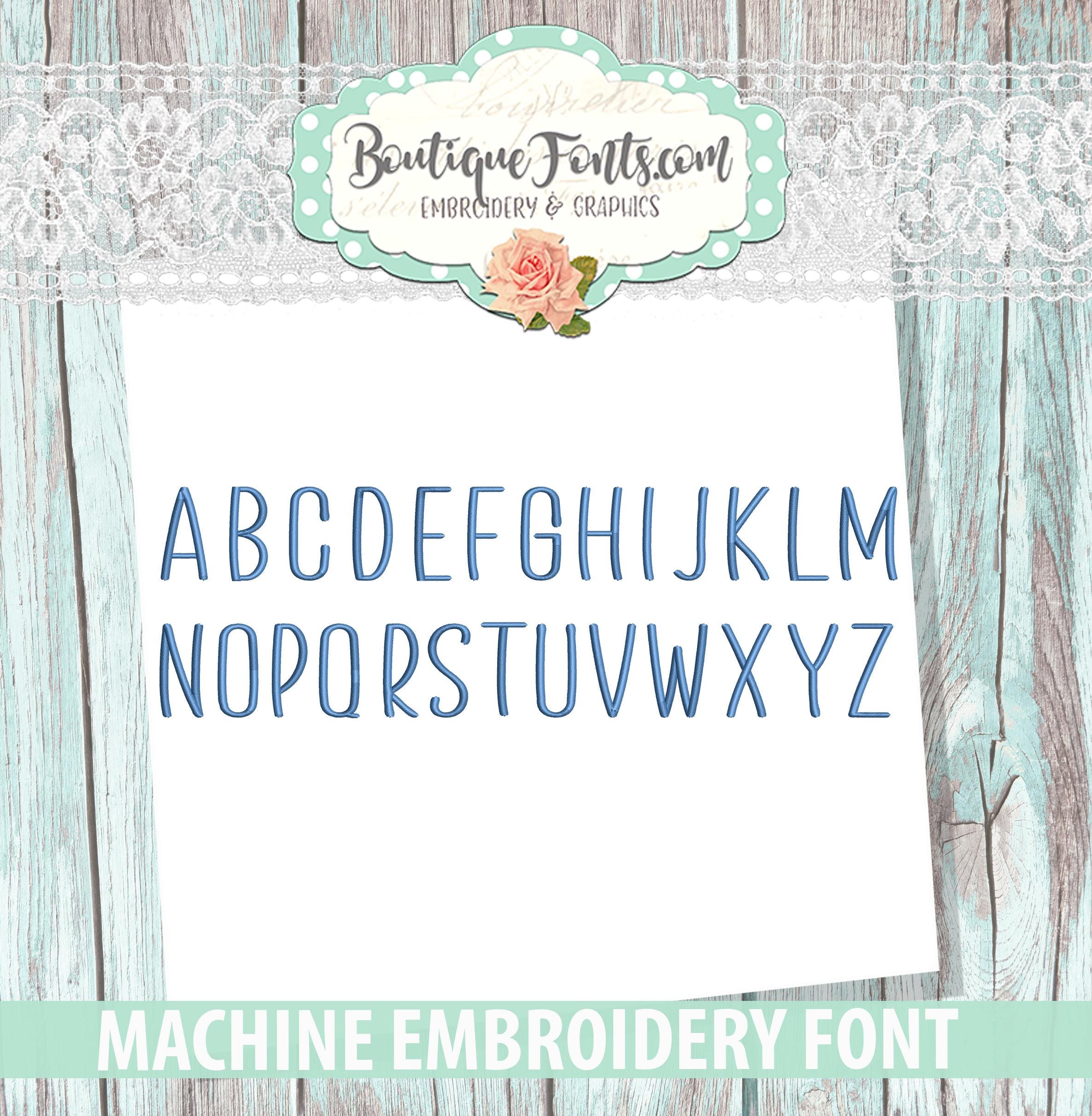 Ethan Scott Script Embroidery Font Set - Instant Download - Etsy
