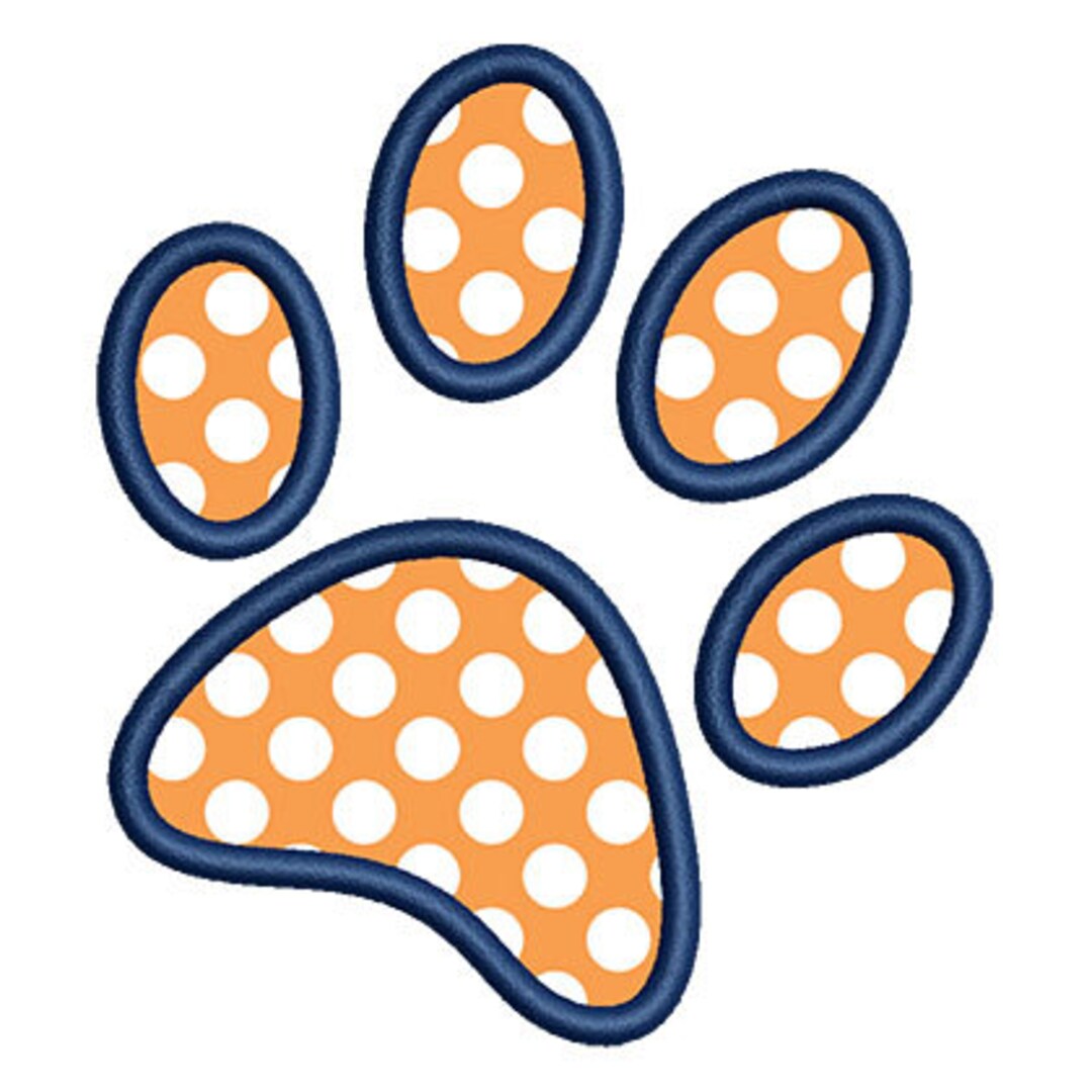 Paw Applique Embroidery Design - Instant Download - Etsy