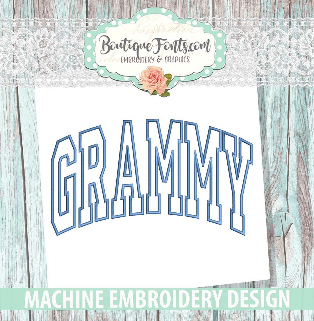 Grammy Applique Machine Embroidery Design - Instant Download - Etsy
