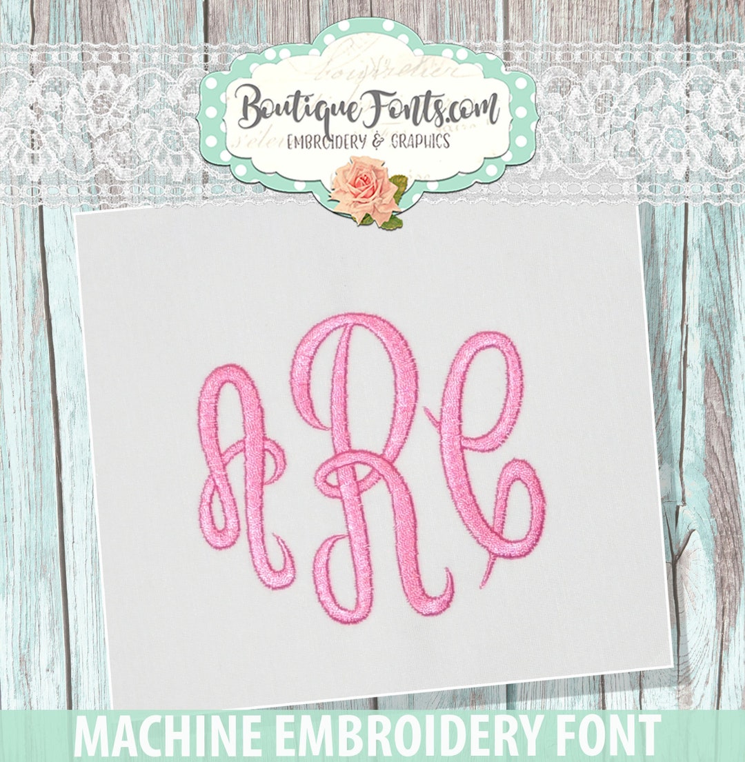 Classic Monogram Embroidery Font Set - Instant Download - Etsy