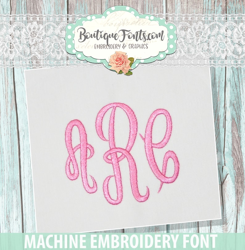 Classic Monogram Embroidery Font Set - Instant Download - Etsy