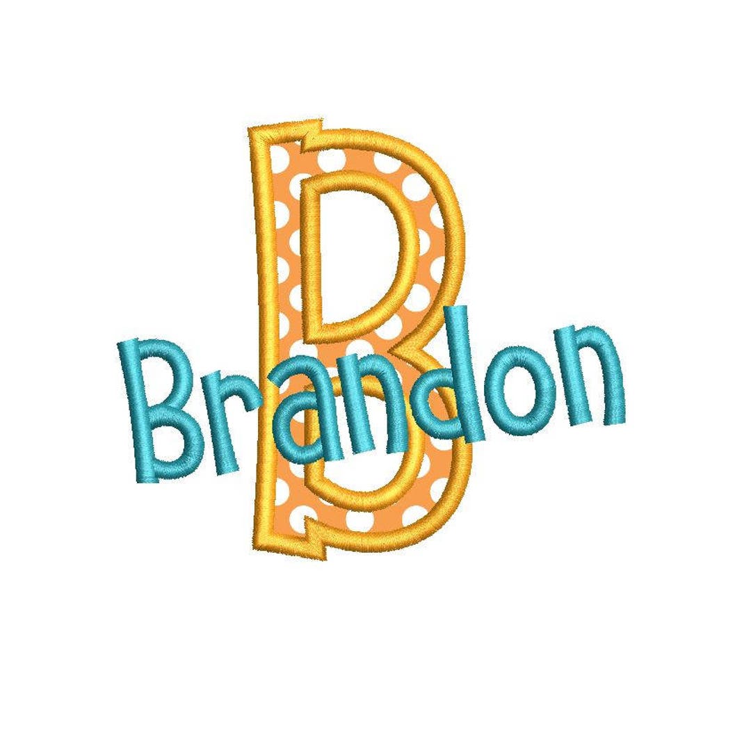 Brandon Machine Embroidery Font Set - Instant Download - Etsy