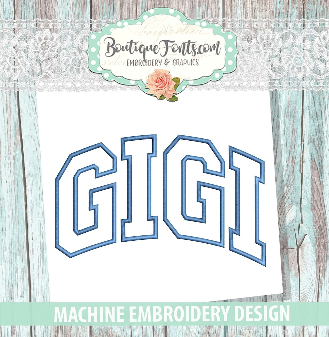 Gigi Applique Machine Embroidery Design - Instant Download - Etsy