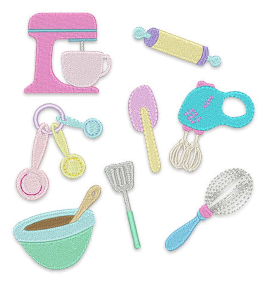Kitchen Mini's Embroidery Design Set - Instant Download - Etsy