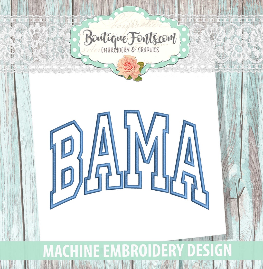 Bama Applique Embroidery Design - Instant Download - Etsy