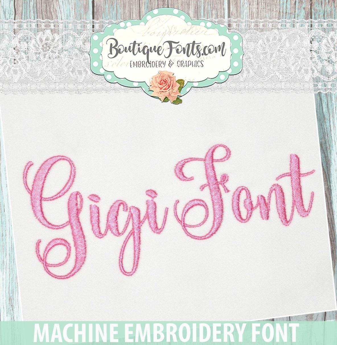 Gigi Machine Embroidery Font - INSTANT DOWNLOAD - Etsy