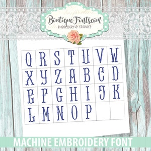 Fishtail Monogram Embroidery Font Set Instant Download - Etsy