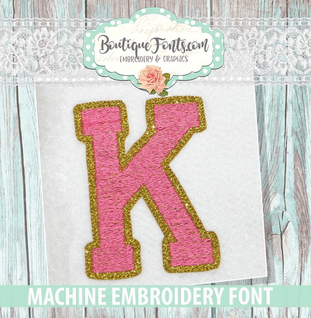 Faux Chenille College Embroidery Font - INSTANT DOWNLOAD - Etsy