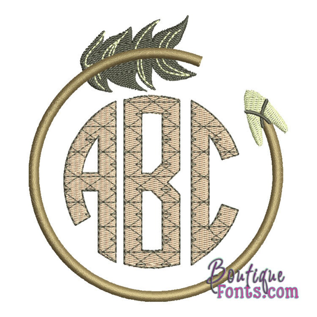 Arrowhead Monogram Frame Embroidery Design - Instant Download - Etsy