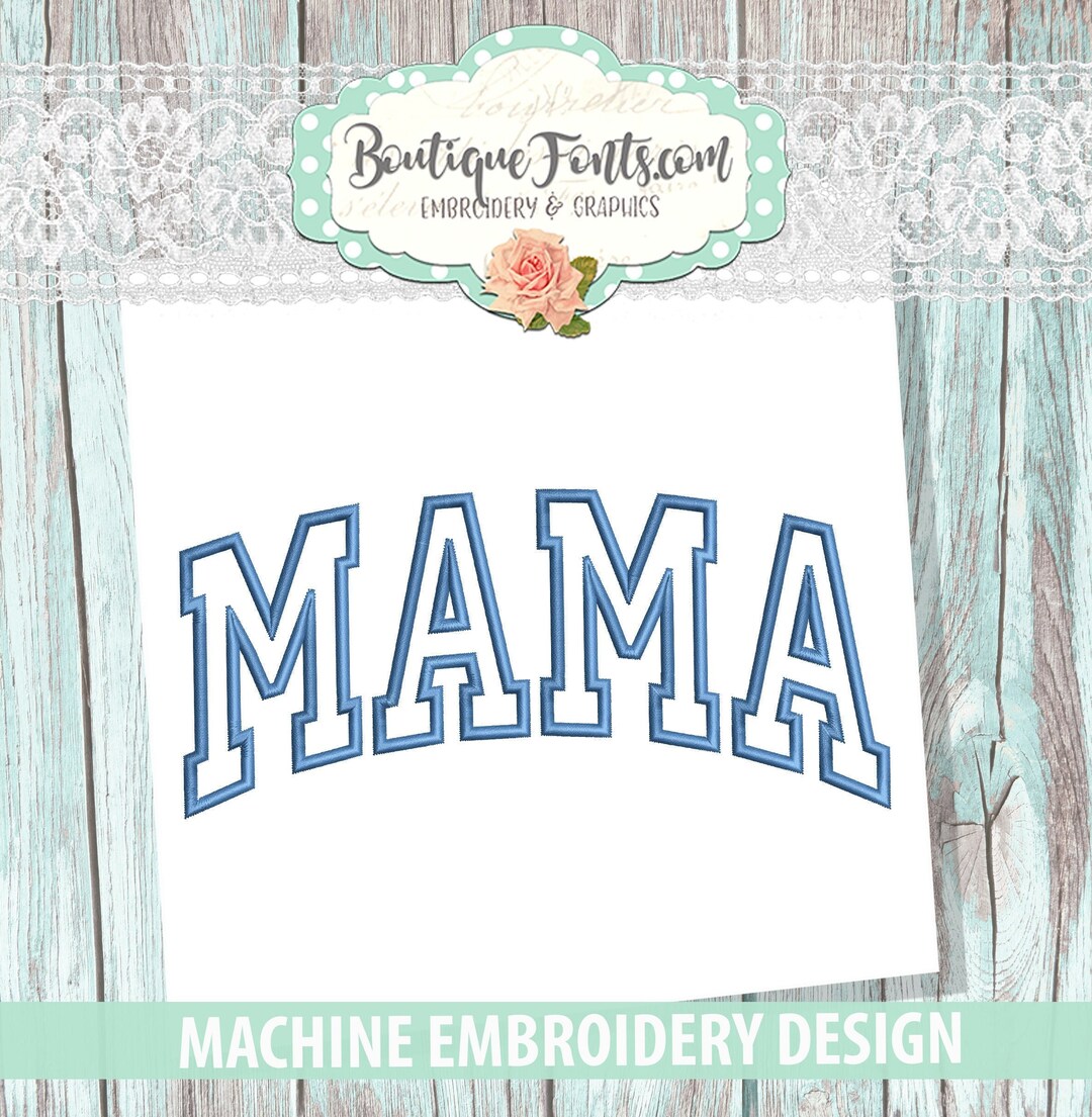 Mama Applique Machine Embroidery Design - Instant Download - Etsy