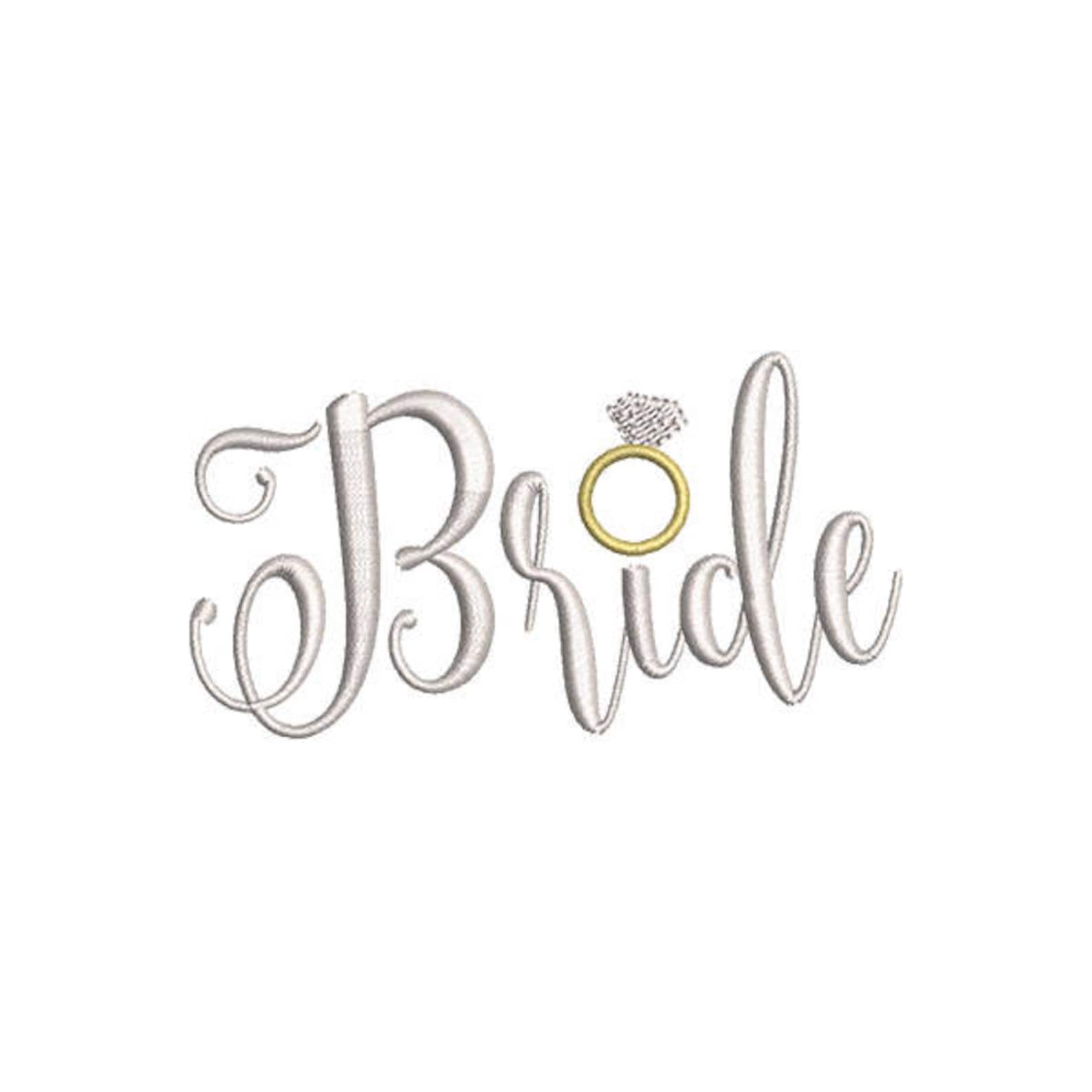 Bride Wedding Embroidery Design Instant Download - Etsy