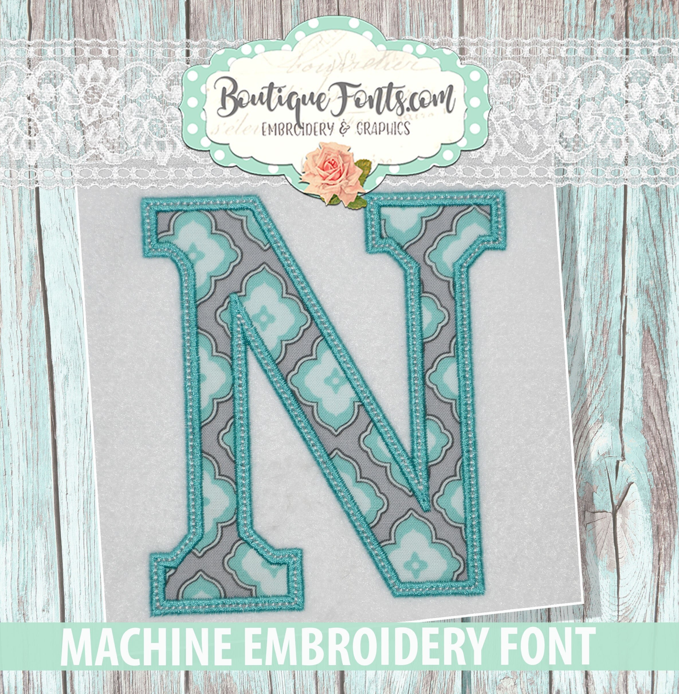 Classic Block Applique Embroidery Font- Instant Download - Etsy