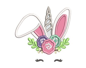 Unicorn Applique Embroidery Design Instant Download | Etsy