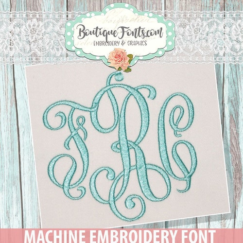 Heirloom Monogram Embroidery Font Set Instant Download - Etsy