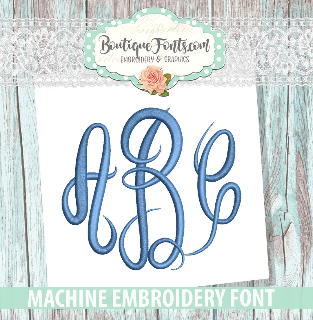 Master Circle Monogram Embroidery Font Set - Instant Download - Etsy