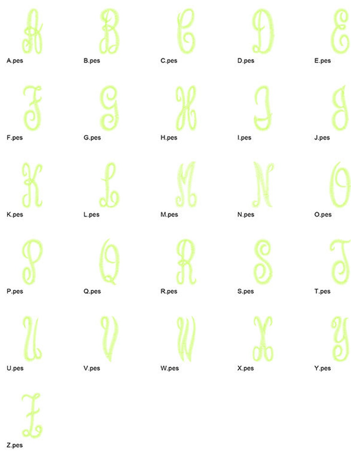 Classic Mini Monogram Embroidery Font - INSTANT DOWNLOAD - Etsy