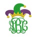 Jester Hat Monogram Topper Embroidery Design Instant Download - Etsy
