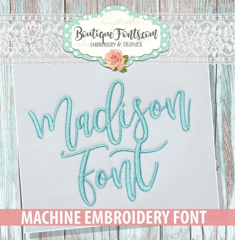 Madison Embroidery Font Set - Instant Download - Etsy