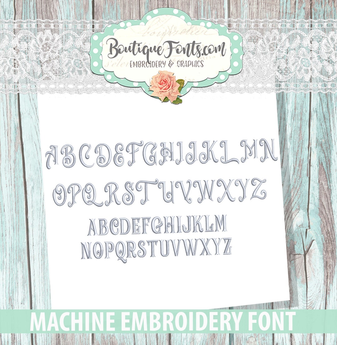 Victorian Scroll Font Machine Embroidery Font Set - Instant Download - Etsy