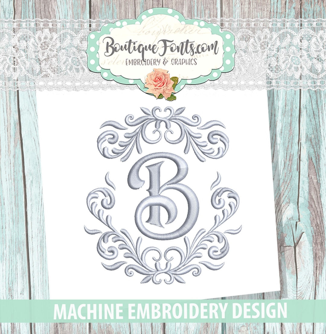 Victorian Bridal Monogram Font Frame - Instant Download - Etsy