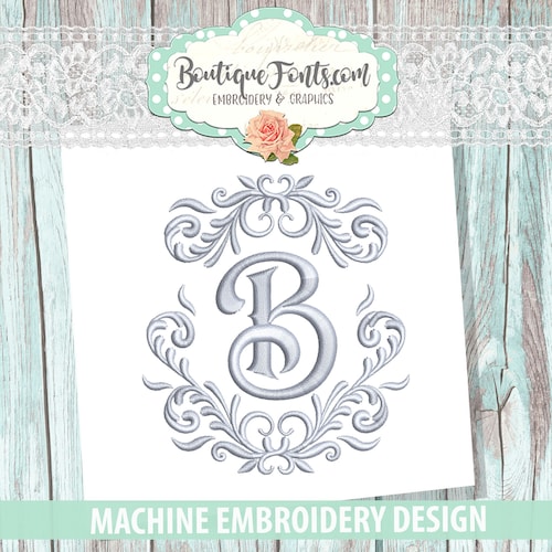 Victorian Bridal Monogram Font Frame Instant Download - Etsy
