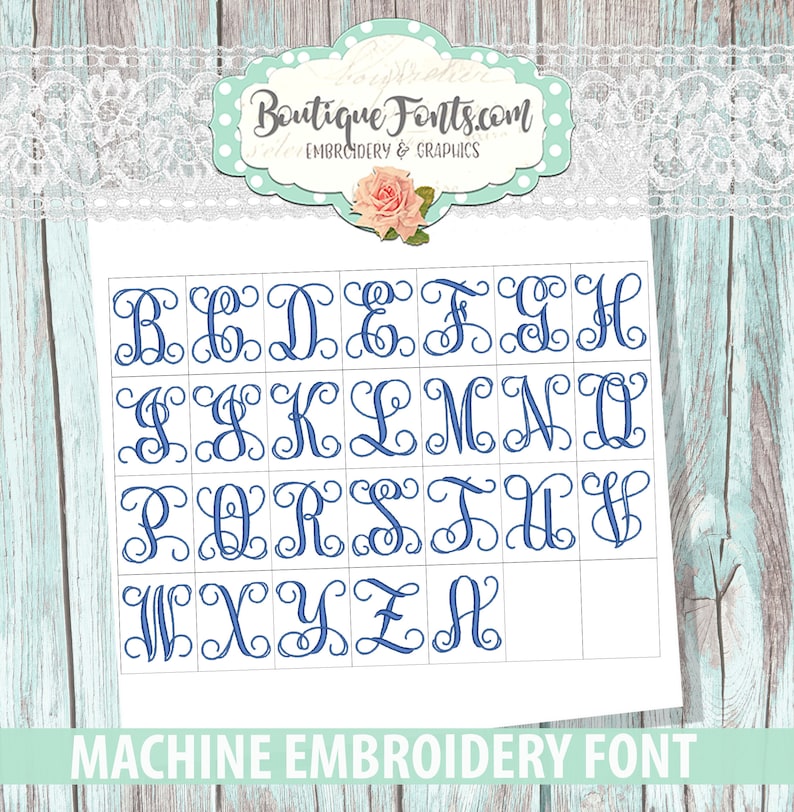 Interlocking Monogram Embroidery Font Set Instant Download - Etsy