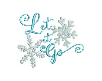 Let It Go Embroidery Design - Etsy