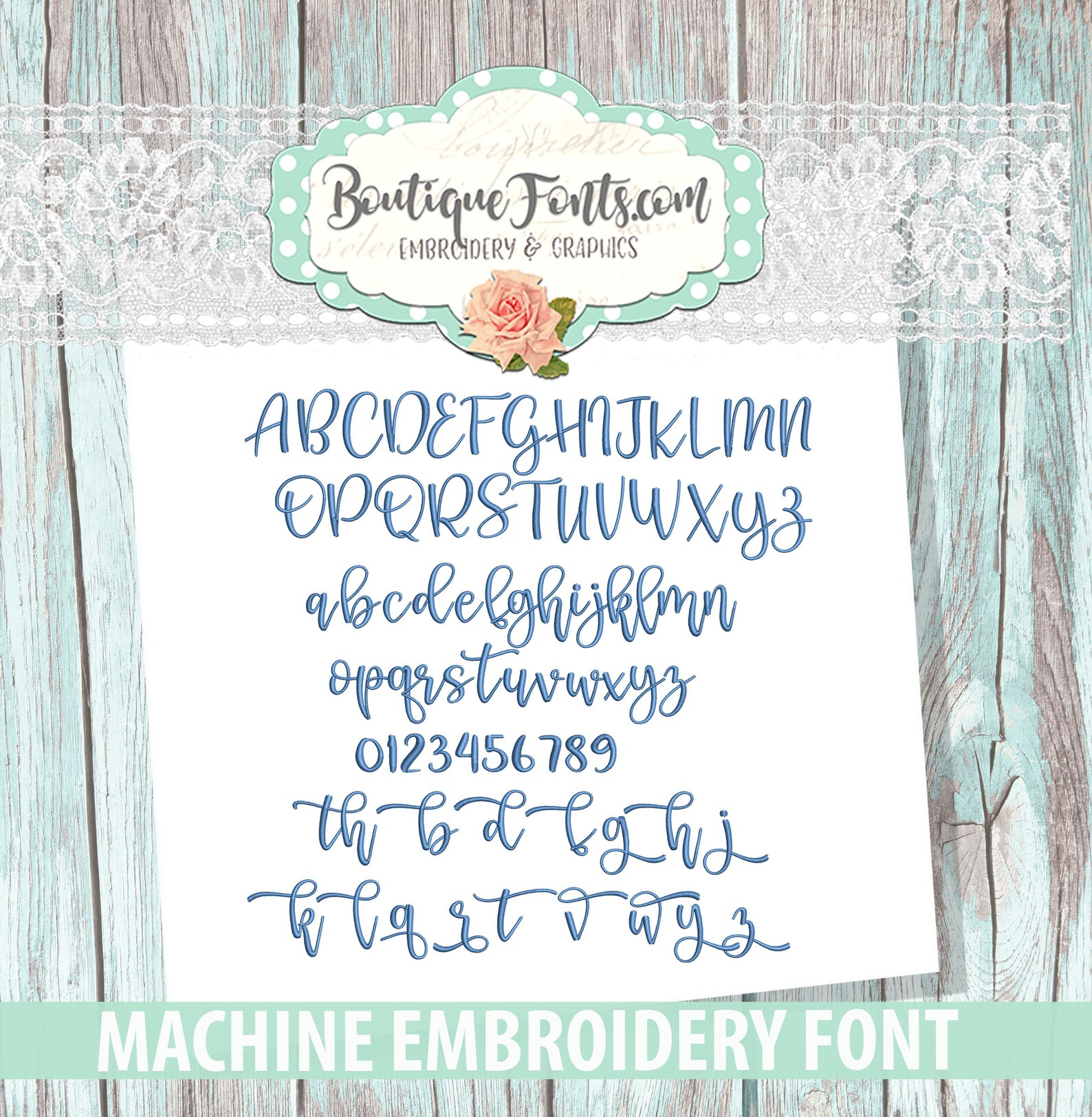 Paisley Embroidery Font Machine Embroidery Font Set - Instant Download ...