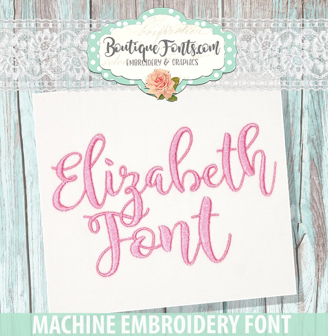 Elizabeth Machine Embroidery Font - INSTANT DOWNLOAD - Etsy